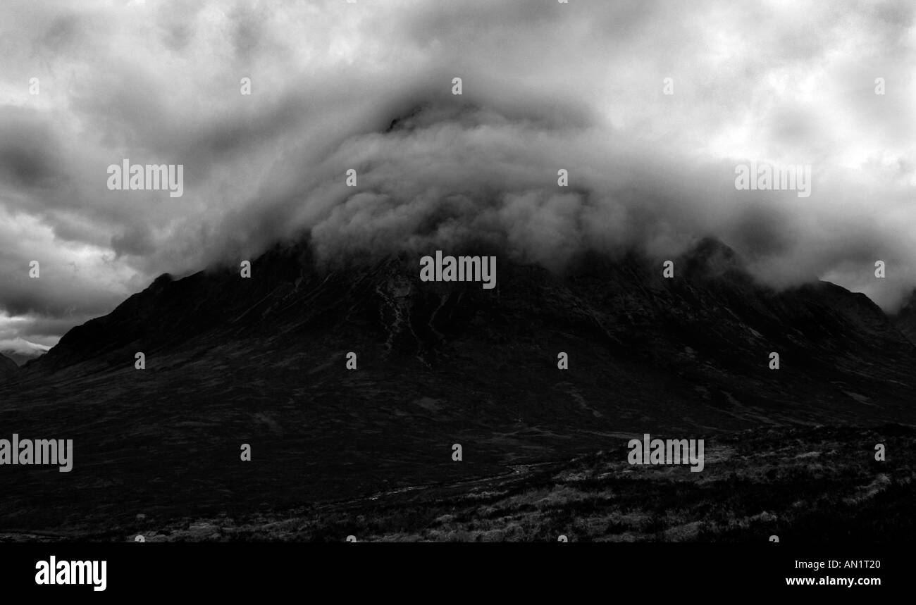 Scottish Mountain covered in cloud Stock Photo - Alamy