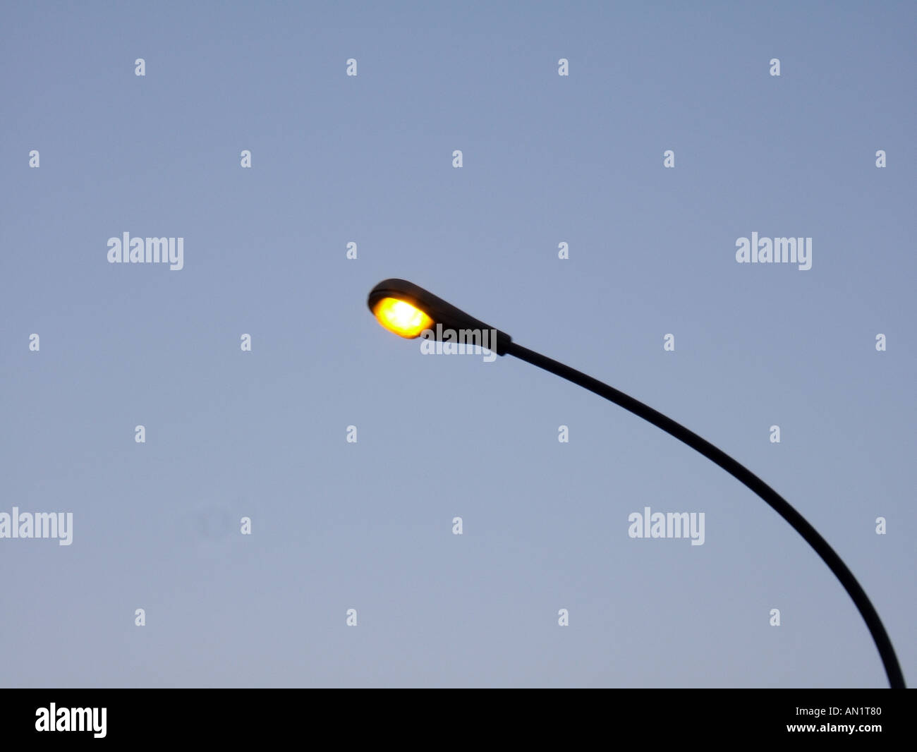 lit lamp post at night Stock Photo - Alamy