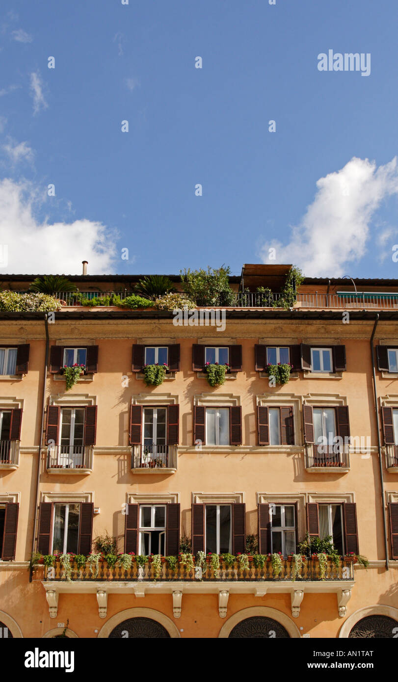 Detail of the building, Piazza Navona, Rome, Italy Stock Photo - Alamy