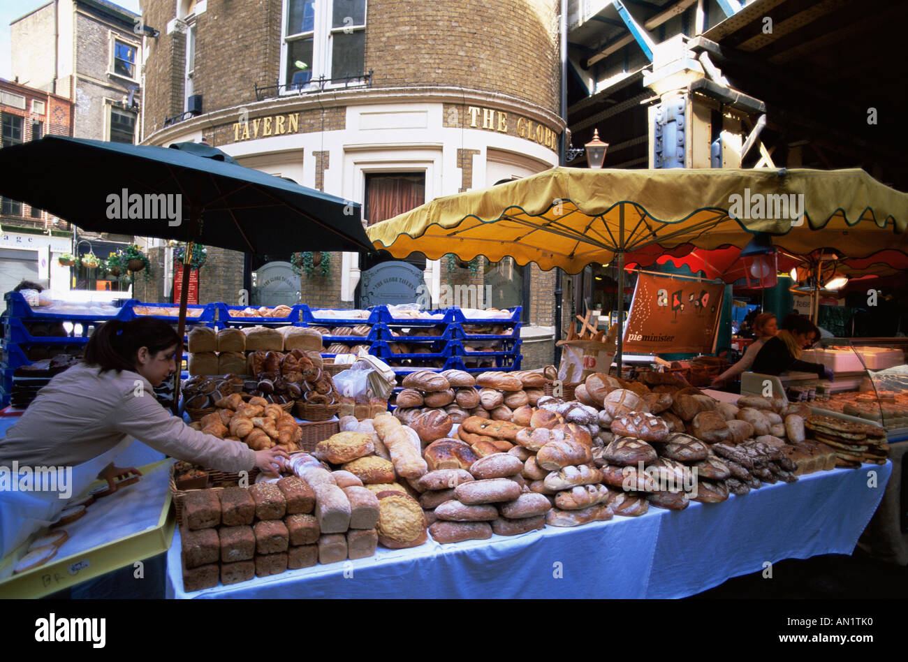 England,London,Southwark,Borough Market,Bread Stall Stock Photo - Alamy
