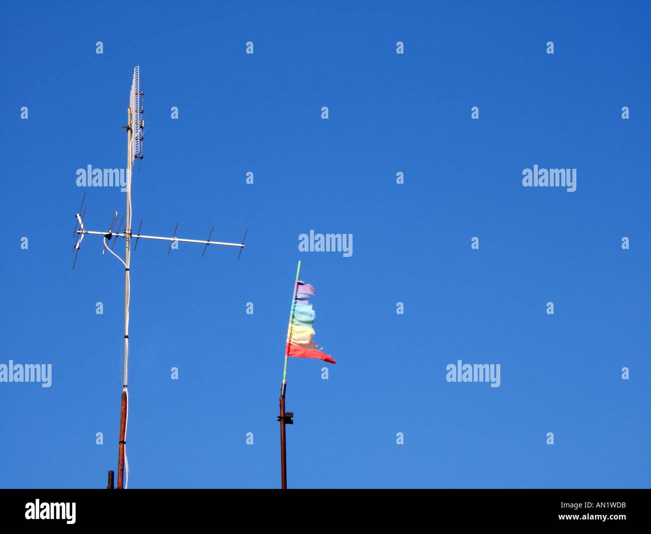 aerial and old peace flag Stock Photo - Alamy