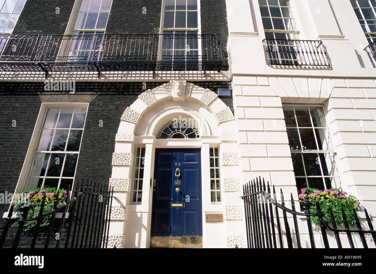 England,London,Bloomsbury,Bedford Square,Typical Georgian Architecture ...