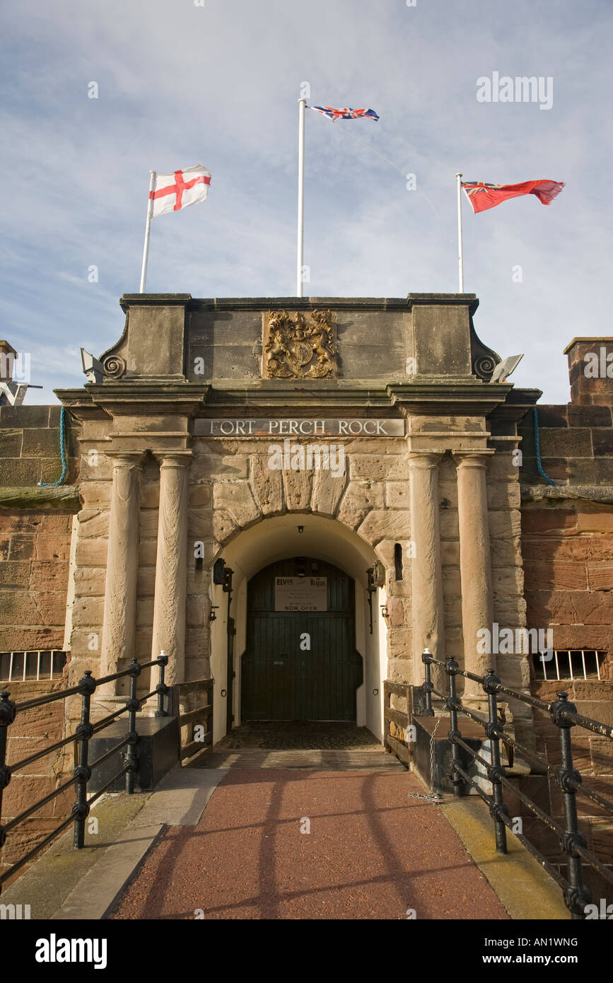 Perch Rock Fort New Brighton Wirral Merseyside England Stock Photo - Alamy