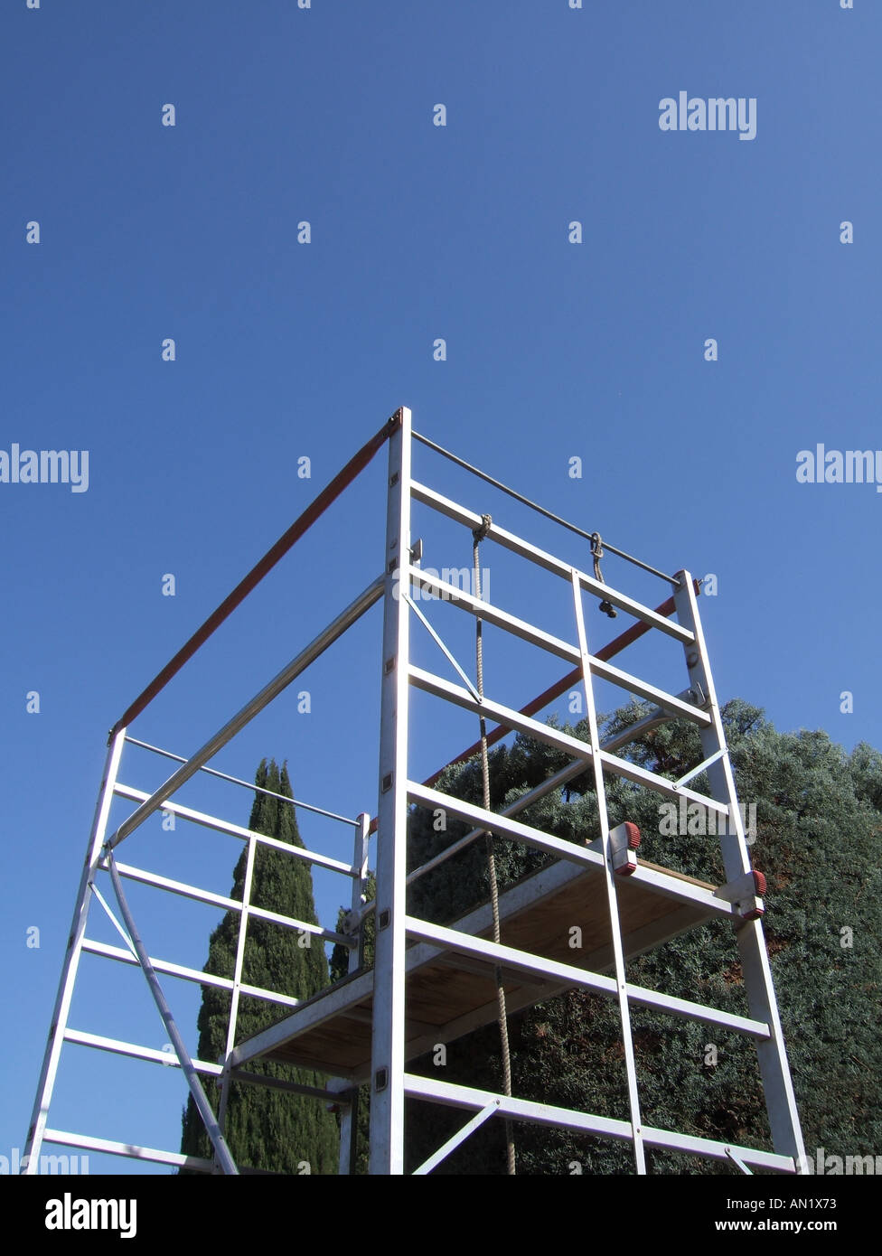 work platform in garden Stock Photo - Alamy
