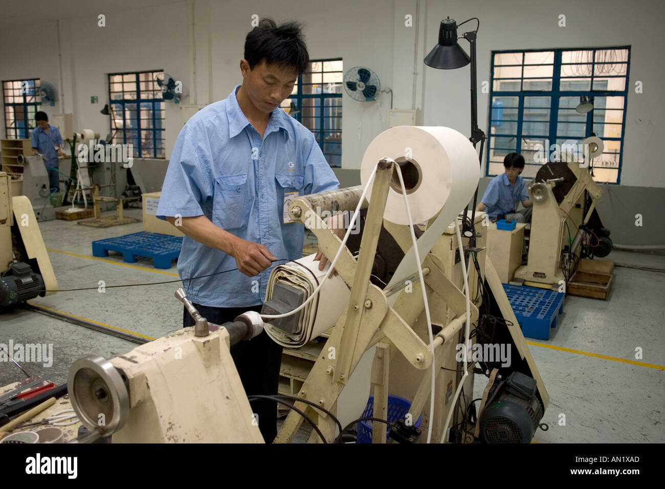 Chinese workers Manufacturing Transformers in a Factory Shanghai Stock ...