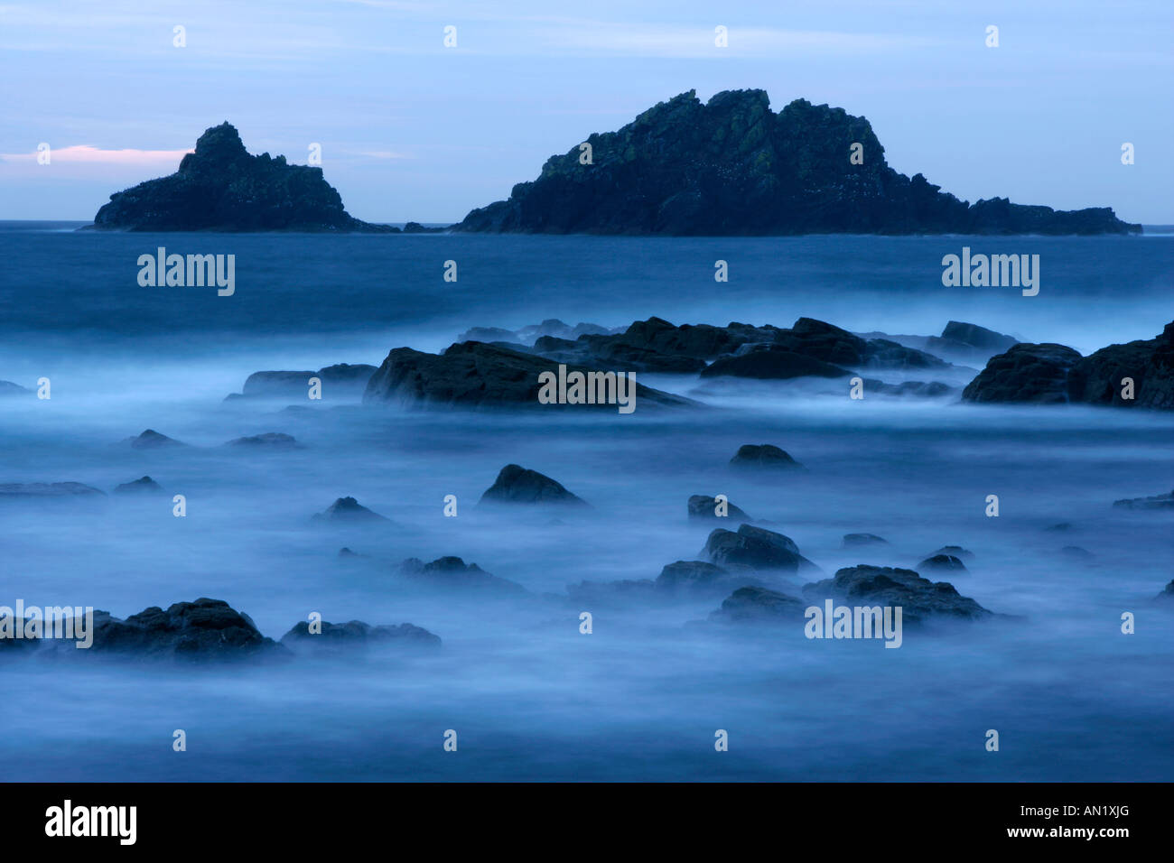 rocks at Cape Cornwall with high tide coming in Cape Cornwall Cornwall ...