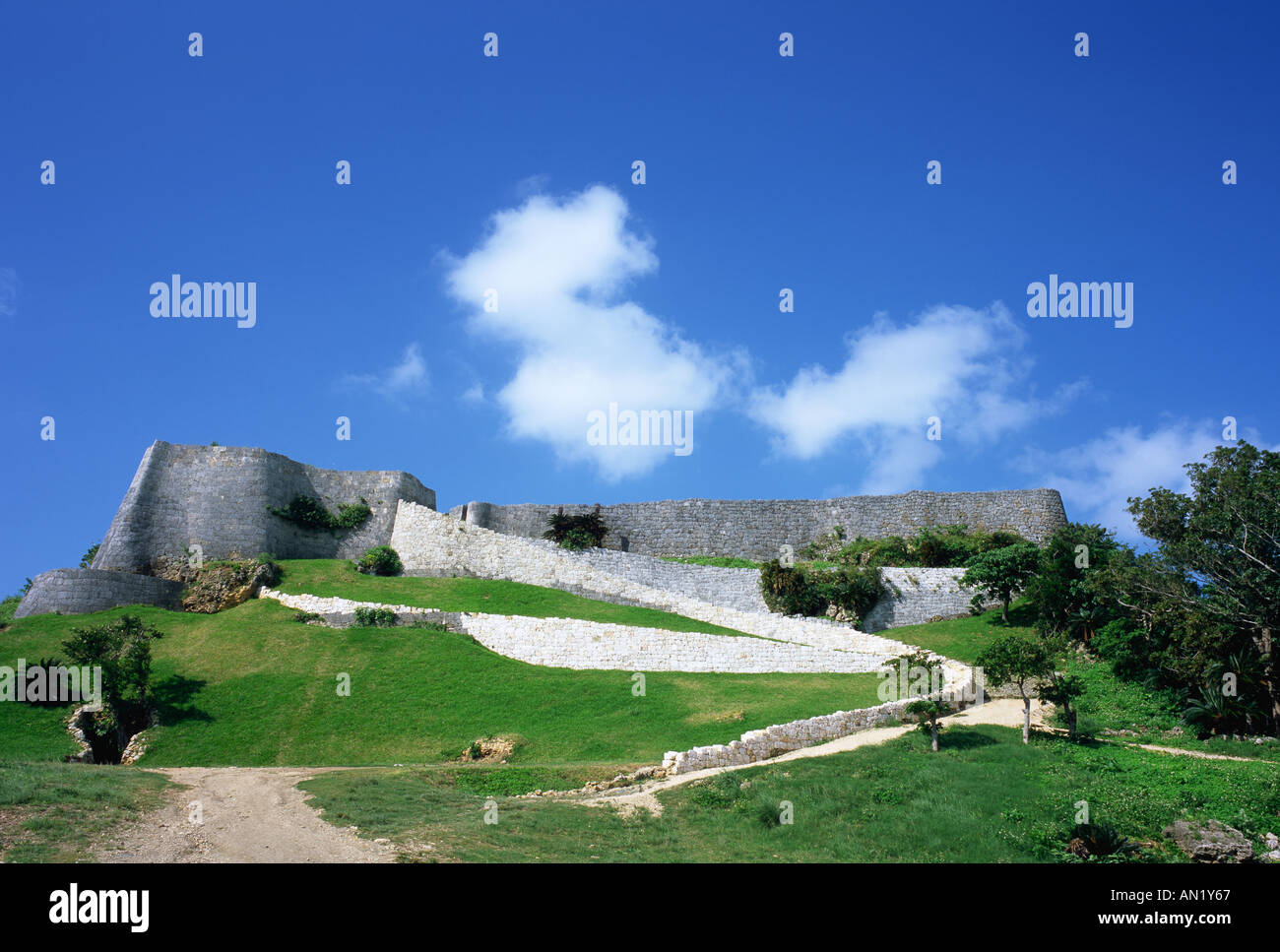 Katsuren gusuku castle ruins Okinawa Japan Stock Photo - Alamy