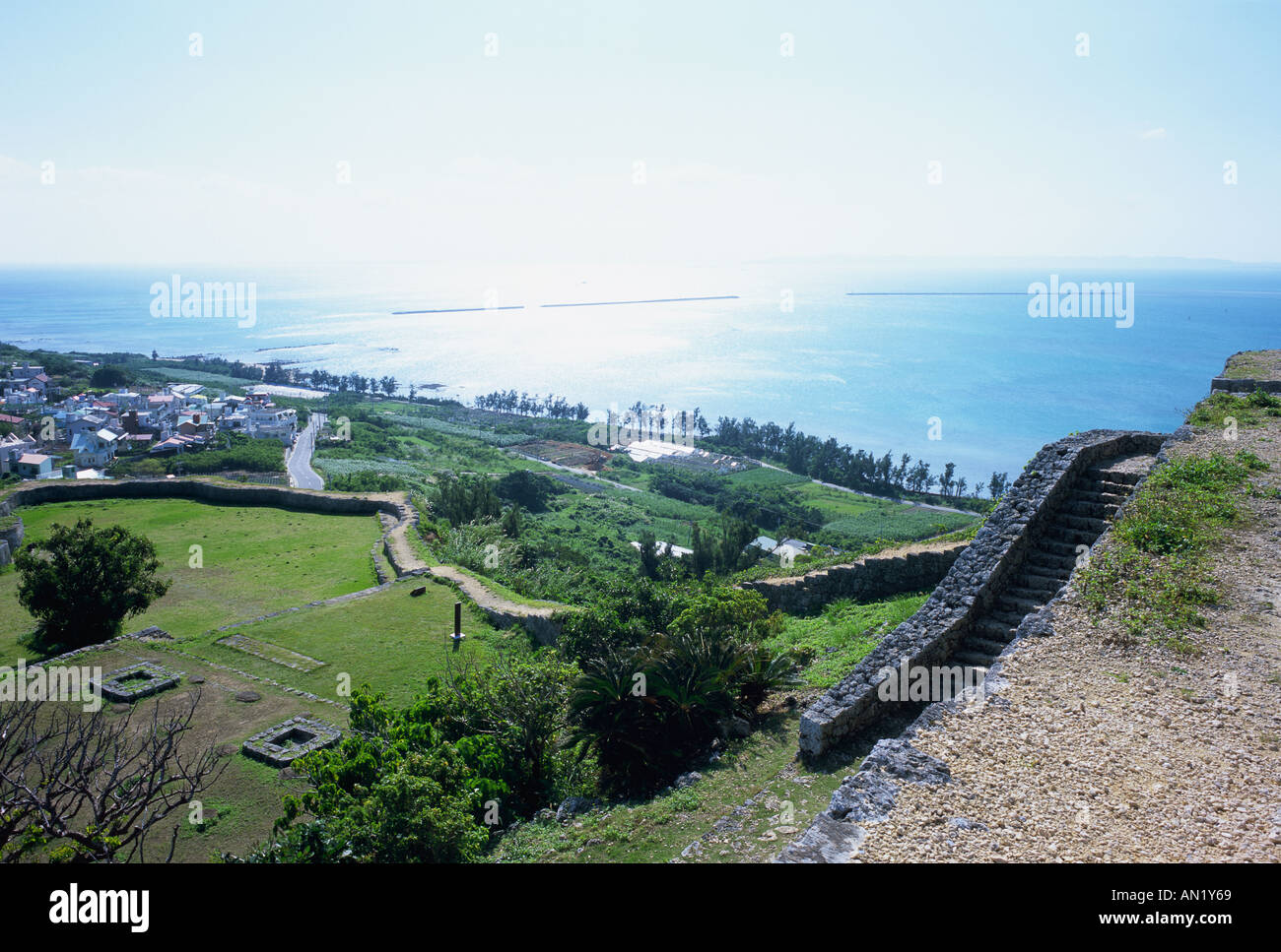 Katsuren gusuku castle ruins Okinawa Japan Stock Photo - Alamy