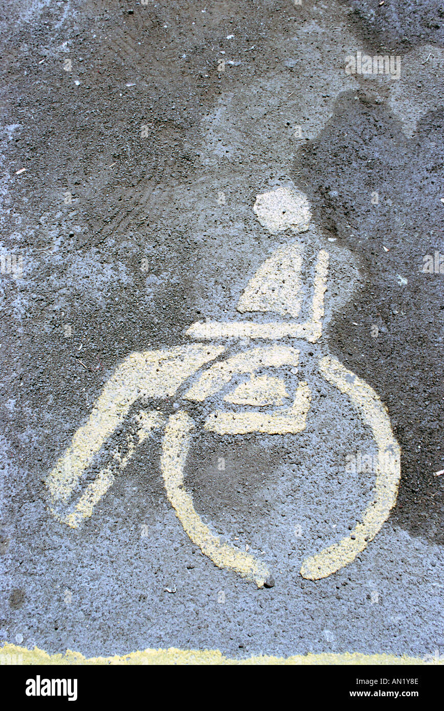 old disabled person sign Stock Photo - Alamy