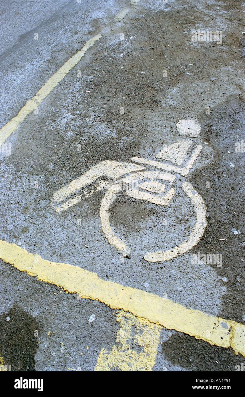 old disabled person sign Stock Photo - Alamy