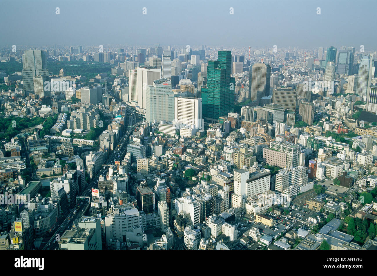 Japan, Tokyo, Roppongi Area Skyline from Tokyo City View Tower at ...