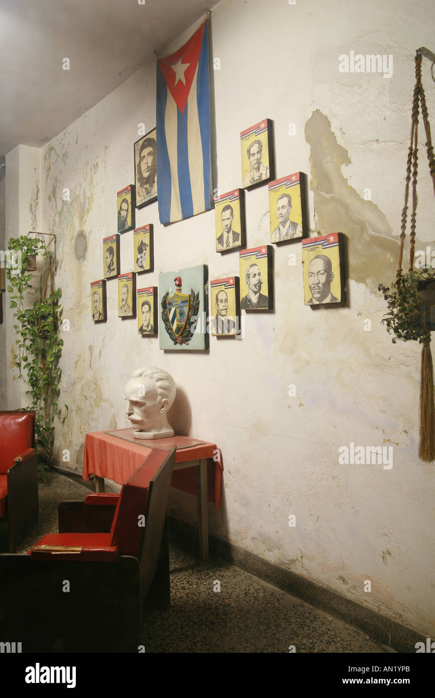 La Habana Cuba a public room from inside with a jose marti statue a ...