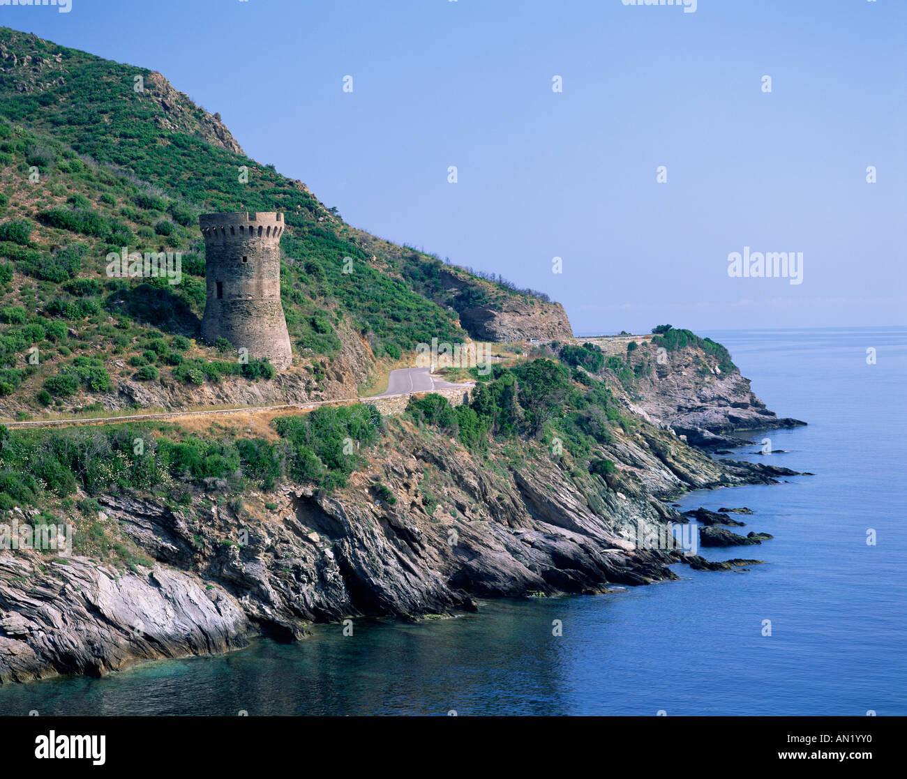 France, Corsica, Cape Corse, Typical Coastal View Stock Photo - Alamy