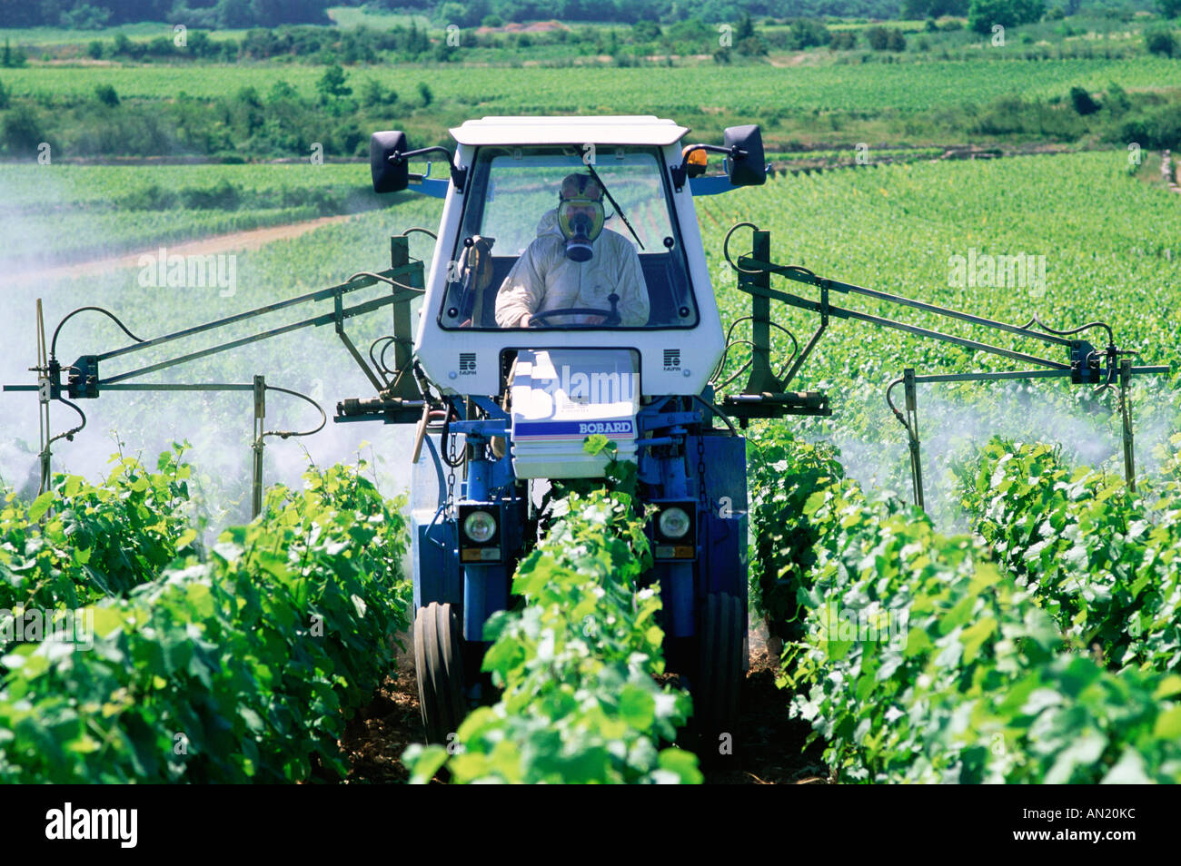 Spraying pesticide vineyard france hi-res stock photography and images - Alamy