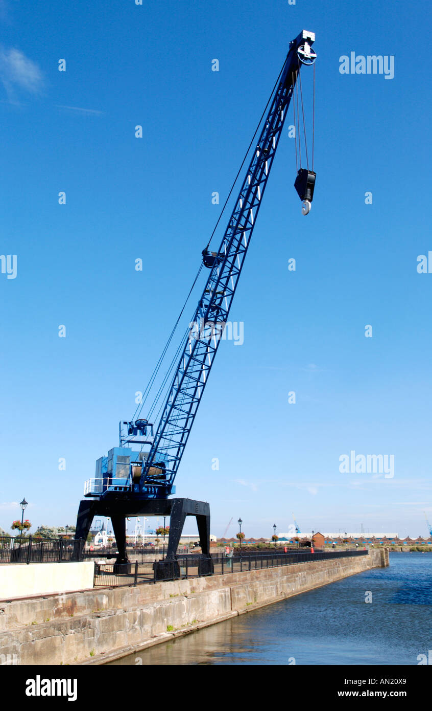 Crane on quayside now an exhibit alongside former shipping dock at ...