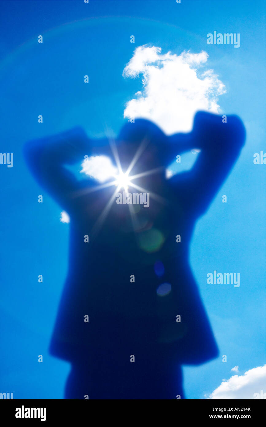 Silhouette of office worker Stock Photo - Alamy