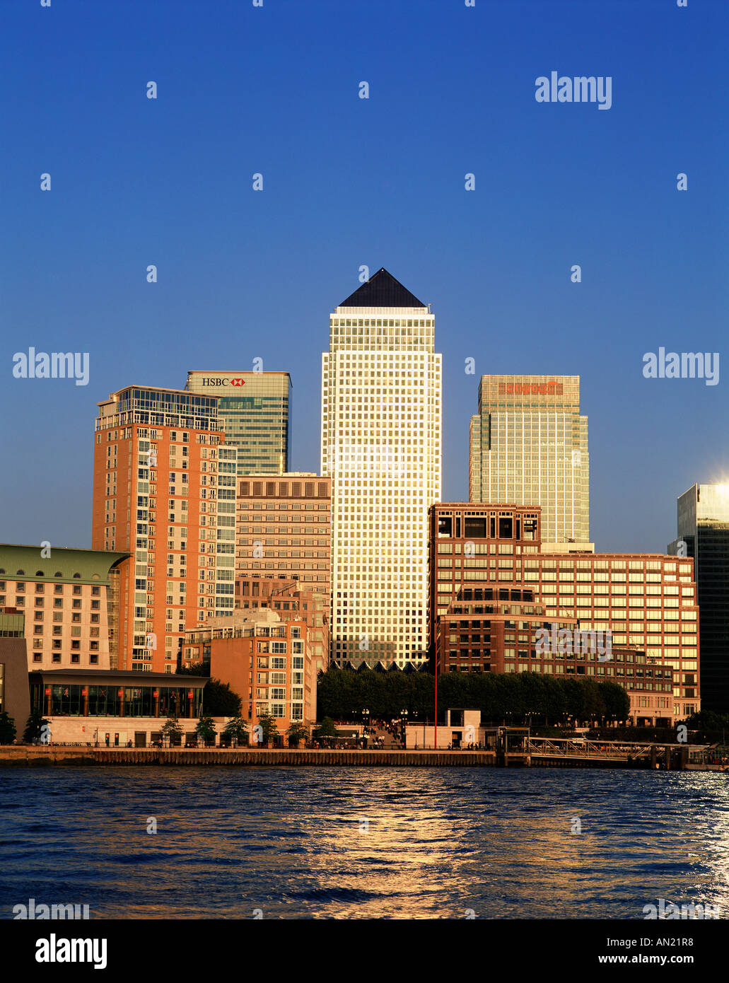 England, London, Docklands, Canary Wharf and Docklands Skyline Stock ...