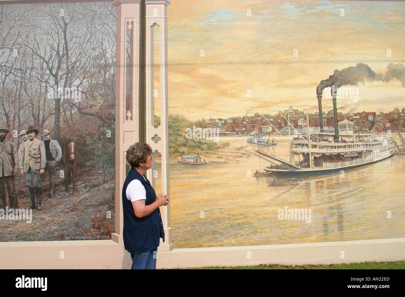 Vicksburg Mississippi,Yazoo River water,flood wall murals,art artwork ...