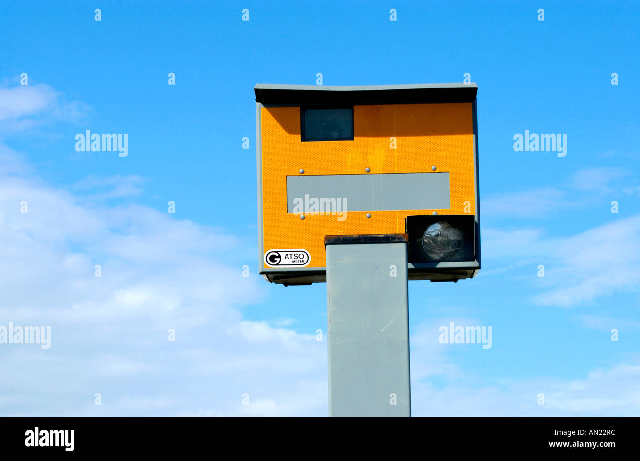 GATSO traffic speed enforcement camera on Cardiff Bay Viaduct South ...
