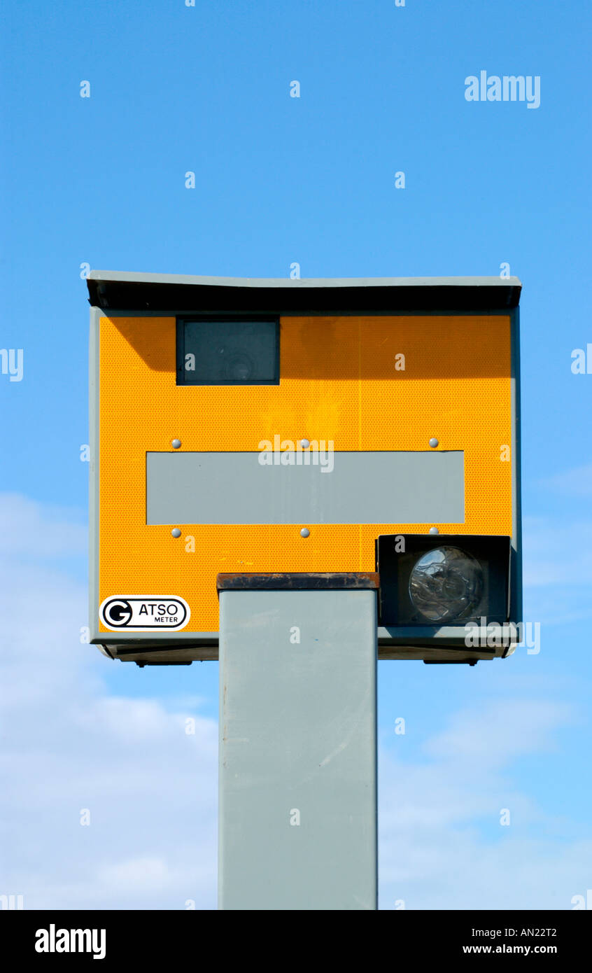 GATSO traffic speed enforcement camera on Cardiff Bay Viaduct South ...