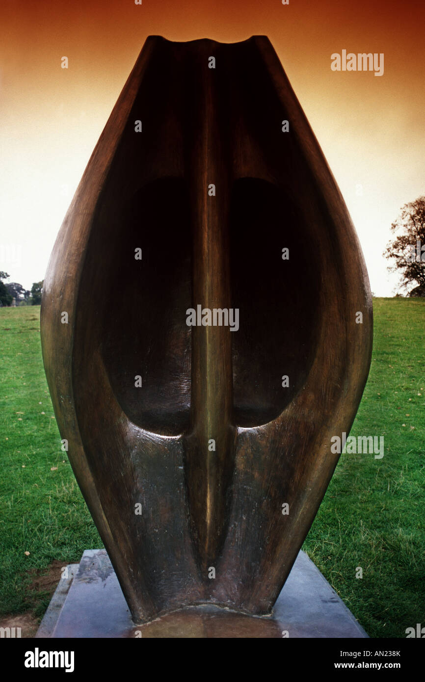 Henry Moore Statue Yorkshire Sculpture High Resolution Stock ...