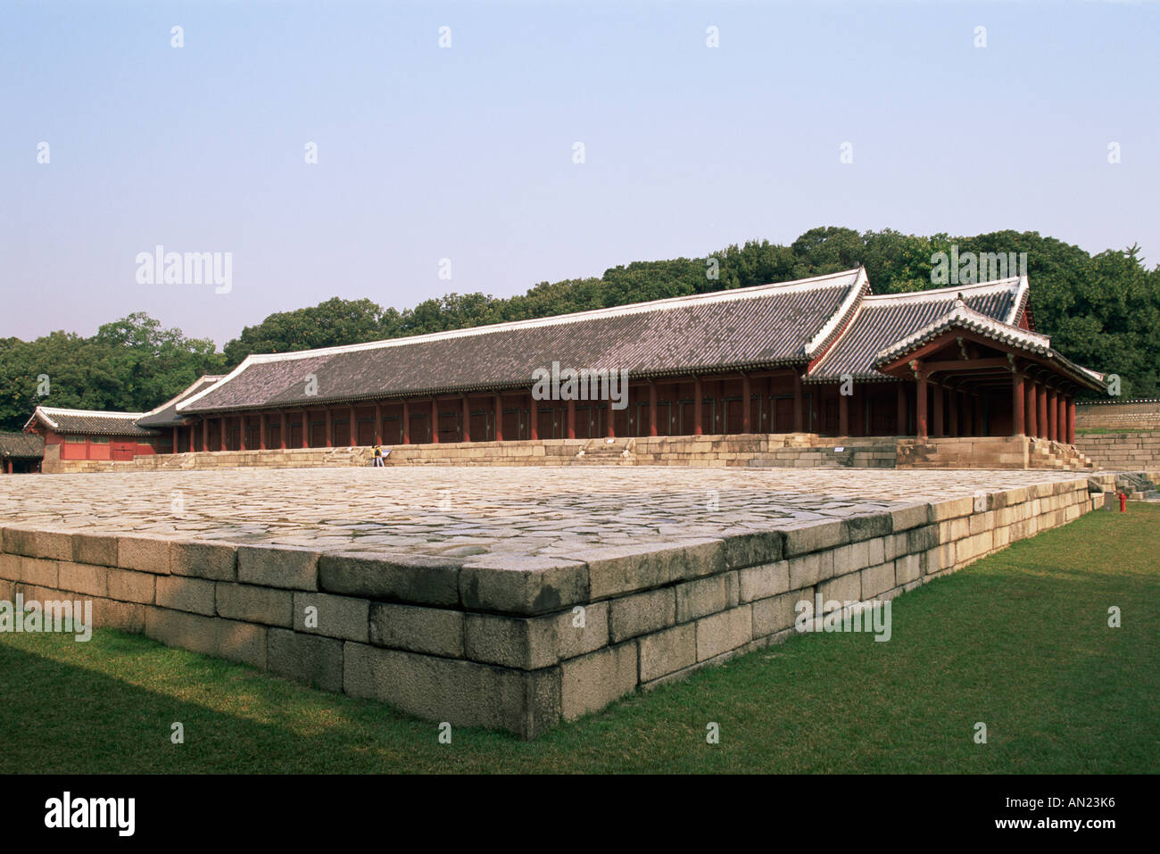 Korea, Seoul, Changdeokgung Palace, Jongmyo Royal Shrine, Jeongjeon ...