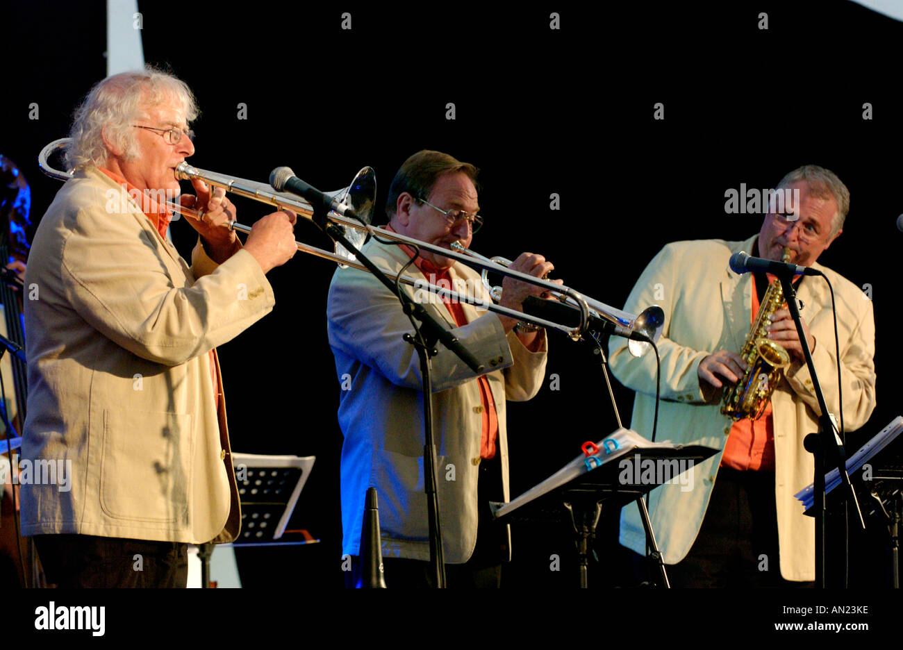 The Keith Little Band performing on stage at the annual Brecon Jazz ...