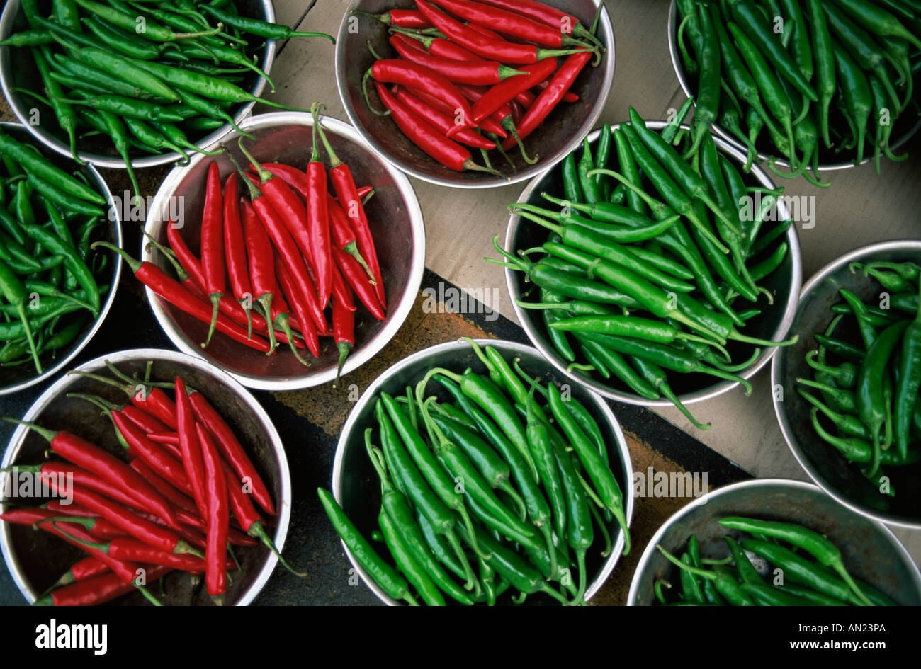 Korea, Seoul, Namdaemun Market, Chilli Display Stock Photo - Alamy