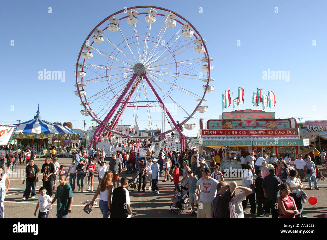 Albuquerque New Mexico,New Mexico State Fair,carnival midway,visitors ...
