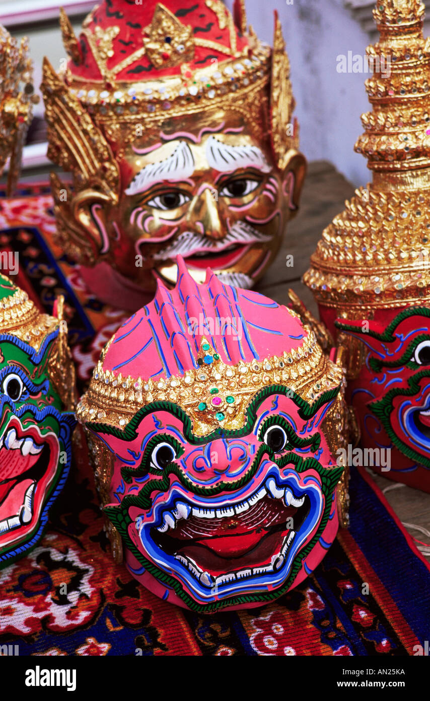 Thailand, Khon Dance Masks Stock Photo - Alamy