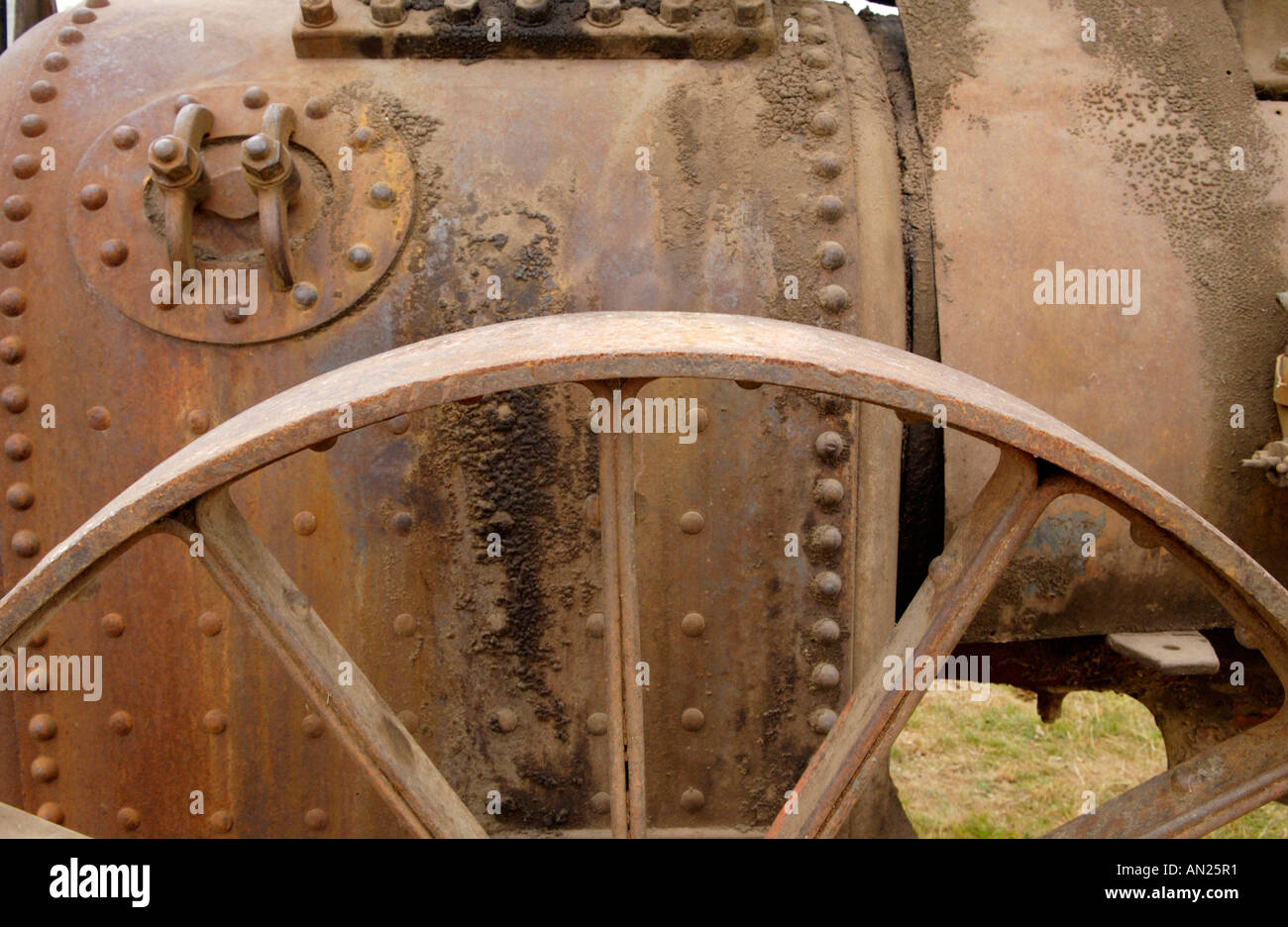Rusty steam traction engine ready to be restoration project Stock Photo ...