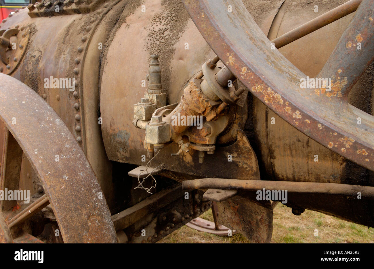 Rusty steam traction engine ready to be restoration project Stock Photo ...