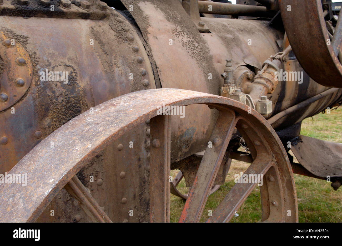 Rusty steam traction engine ready to be restoration project Stock Photo ...
