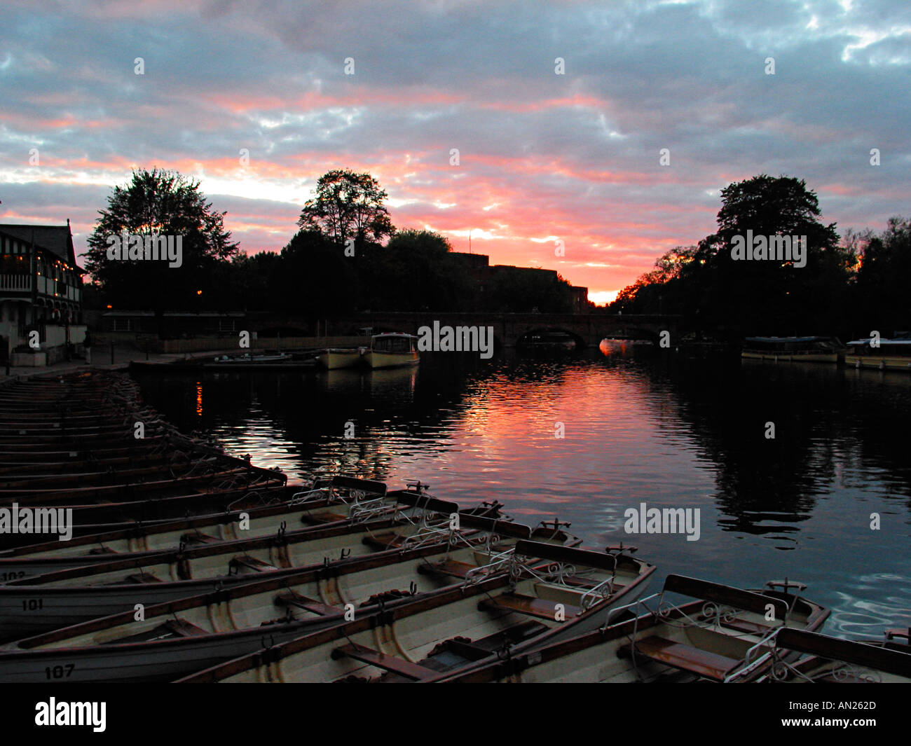 Sunset on the Avon Stock Photo - Alamy