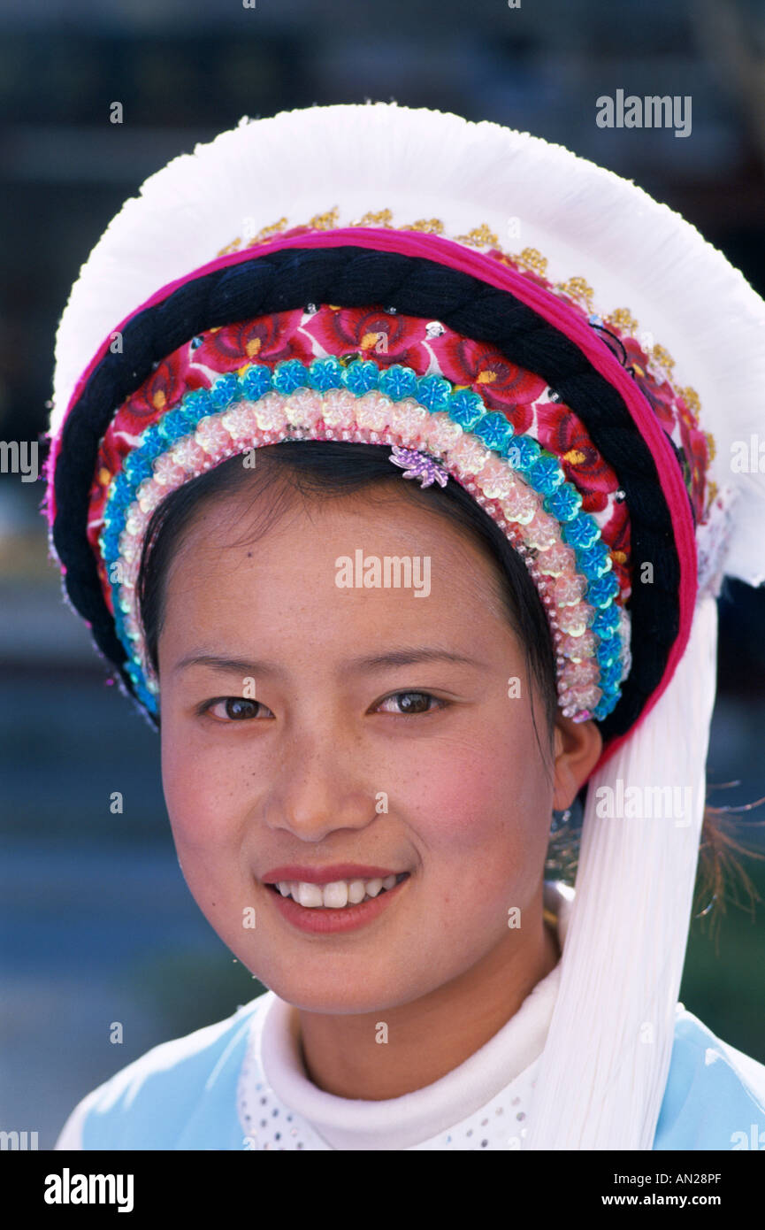 Woman Dressed in Bai Traditional Costume / Portrait, Dali, Yunnan ...