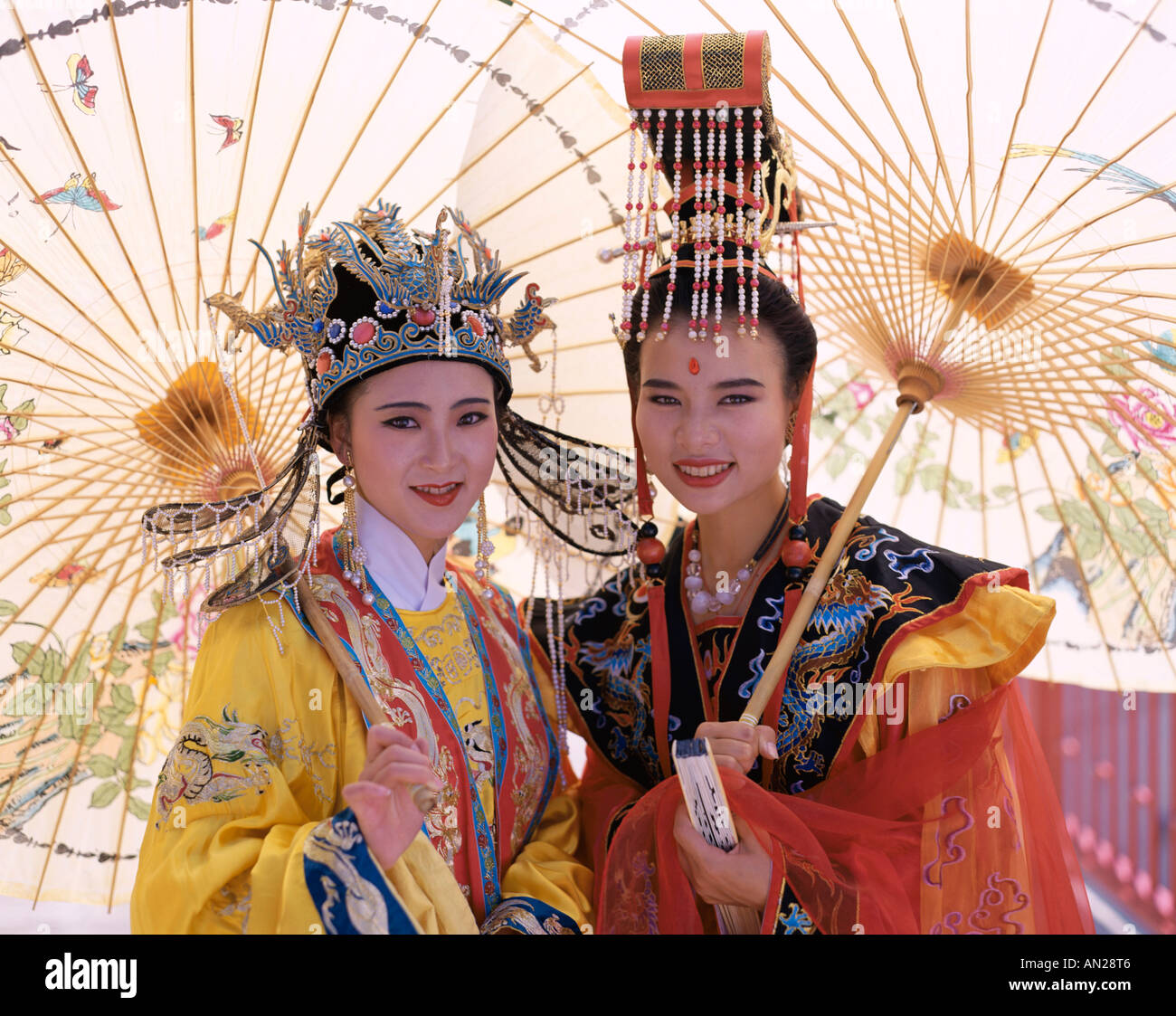 Women Dressed in Traditional Costume, Beijing, China Stock Photo - Alamy