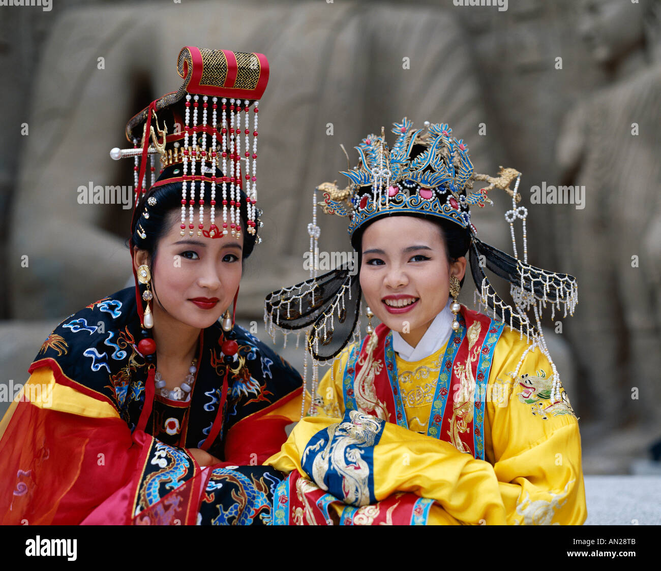 Women Dressed in Traditional Costume, Beijing, China Stock Photo - Alamy