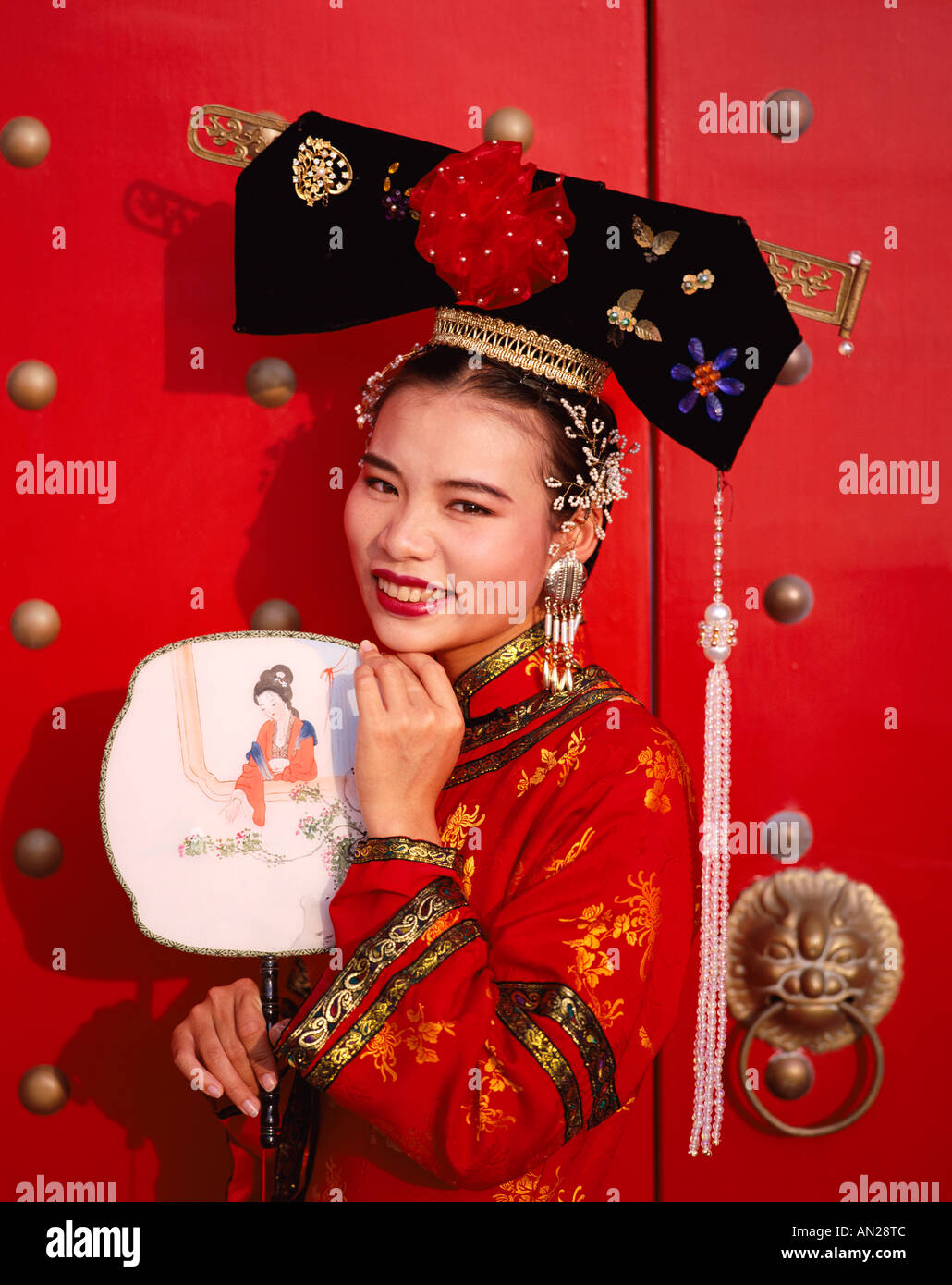 Woman Dressed in Traditional Costume, Beijing, China Stock Photo - Alamy