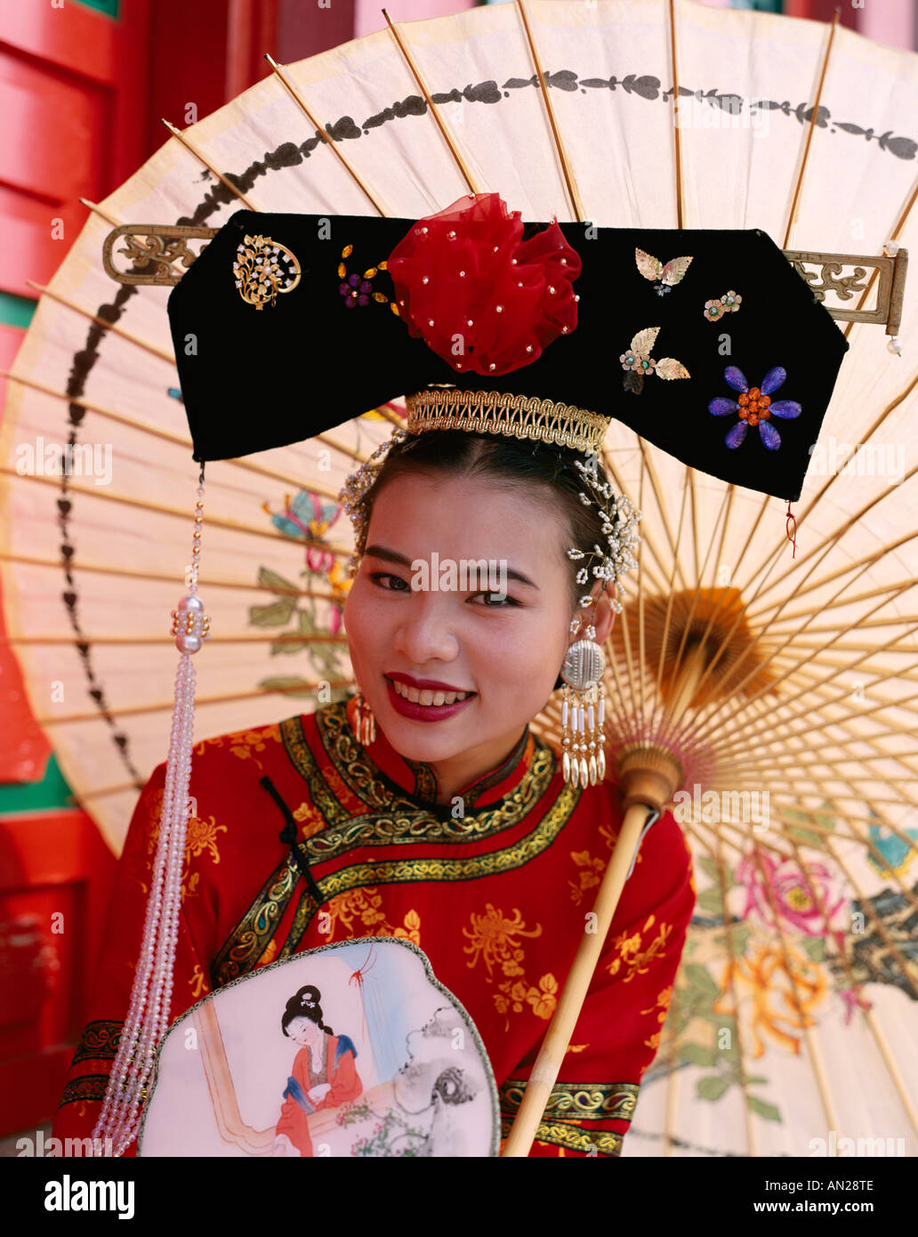 Woman Dressed in Traditional Costume, Beijing, China Stock Photo - Alamy