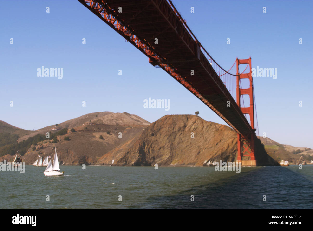 CALIFORNIA San Francisco Golden Gate Bridge viewed from water ...