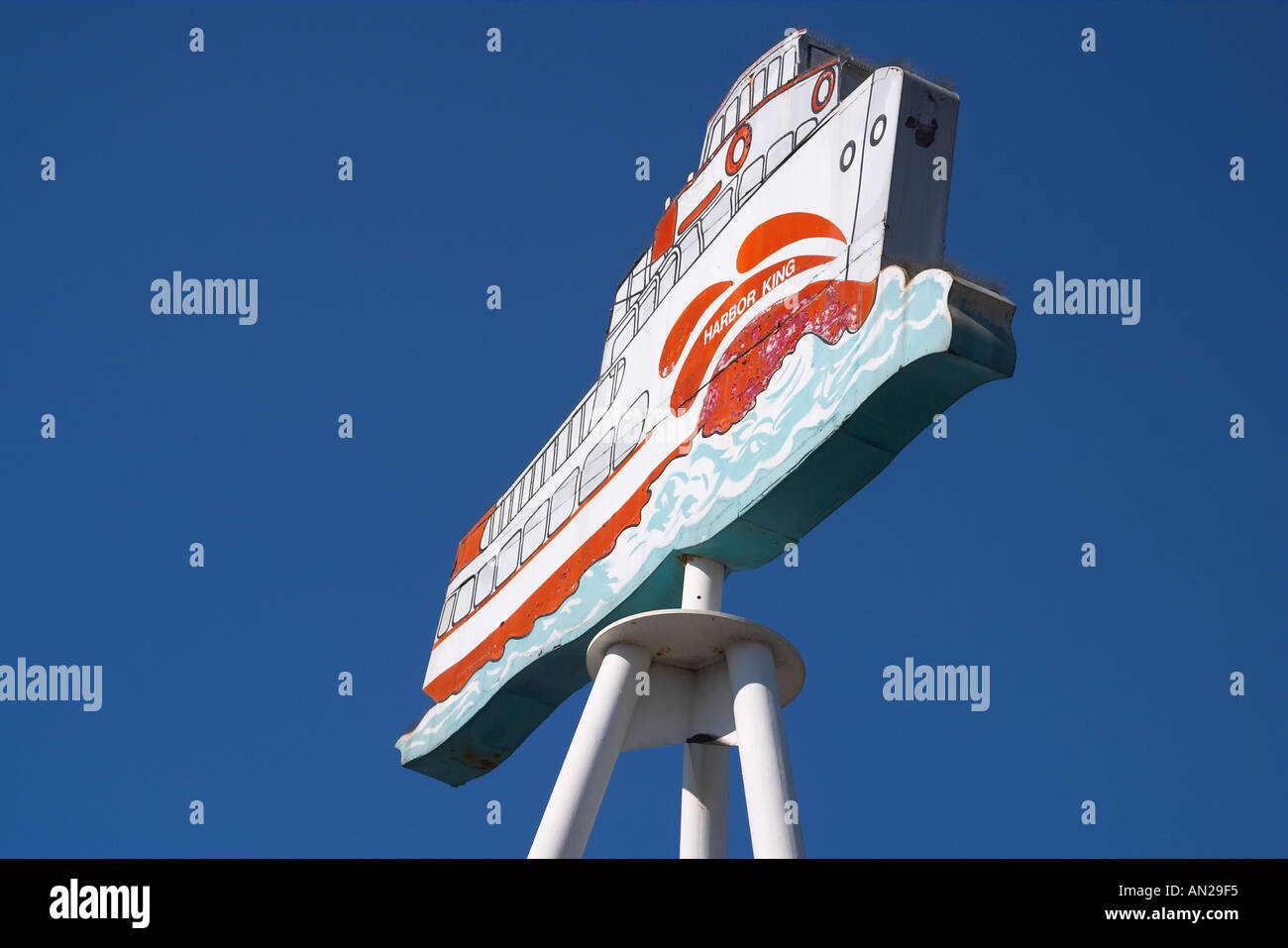 CALIFORNIA San Francisco Ferry boat sign against blue sky Fisherman s ...