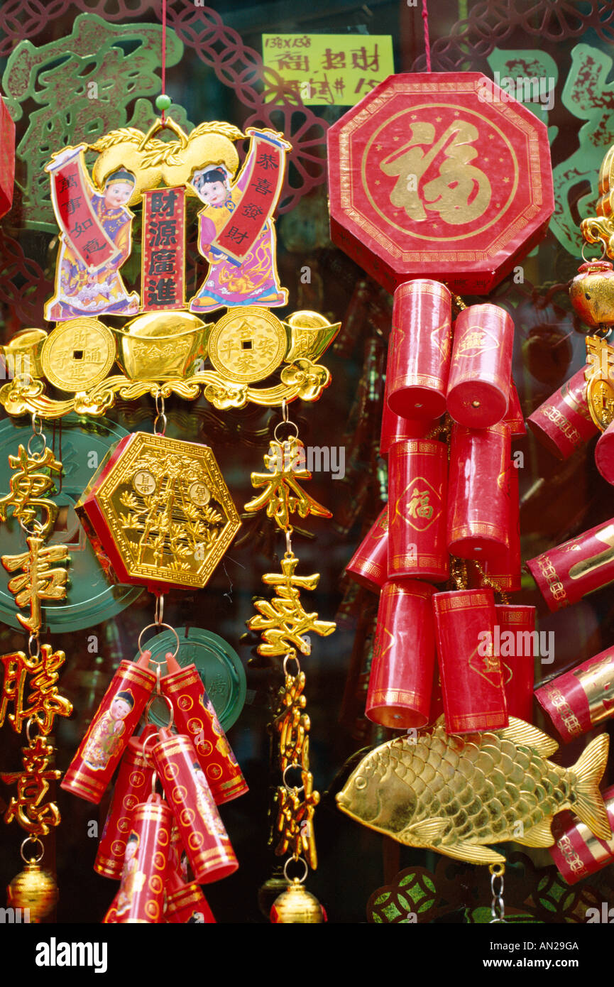 Chinese New Year Good Luck Decorations, Shanghai, China Stock Photo - Alamy