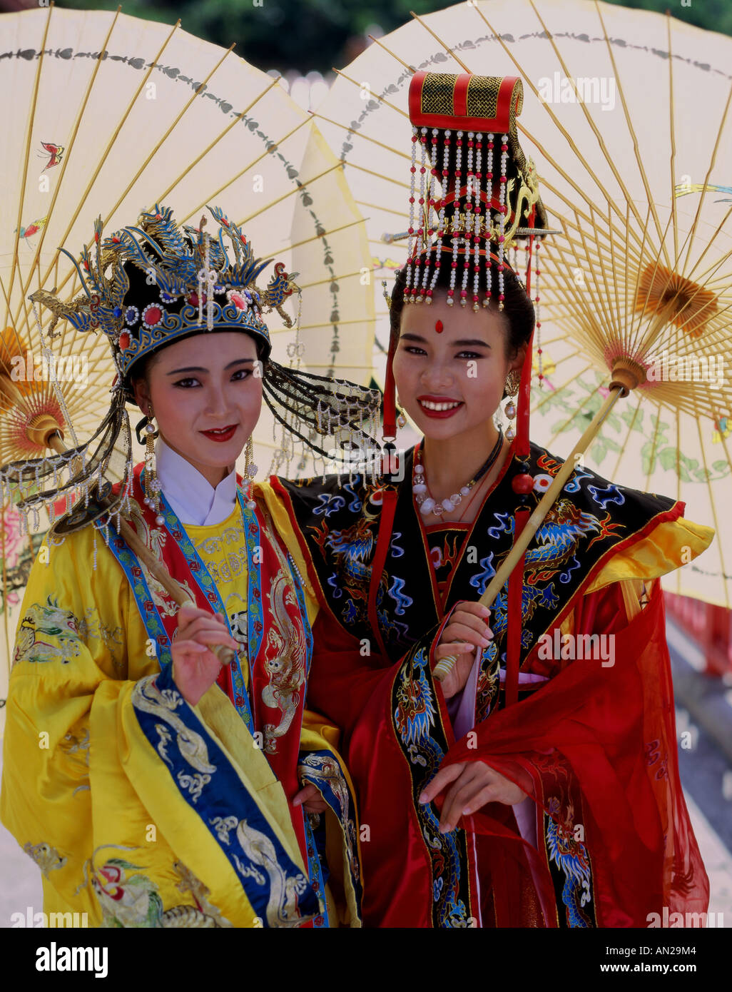 Women Dressed in Traditional Costume, Beijing, China Stock Photo - Alamy