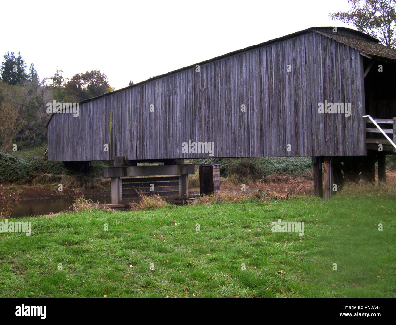 Gray s River covered bridge Stock Photo - Alamy