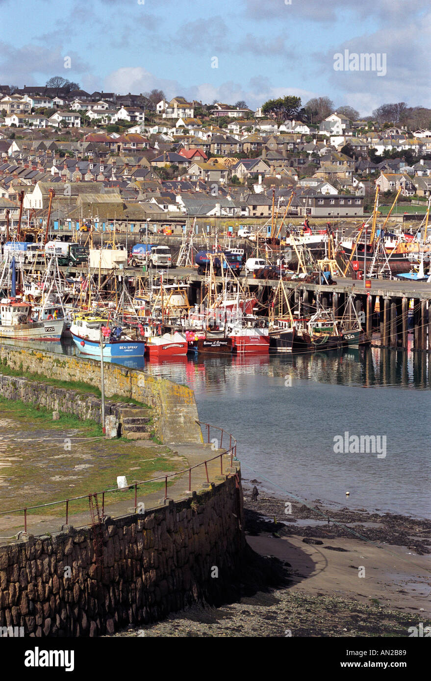 Newlyn Harbour in Cornwall England UK Stock Photo - Alamy