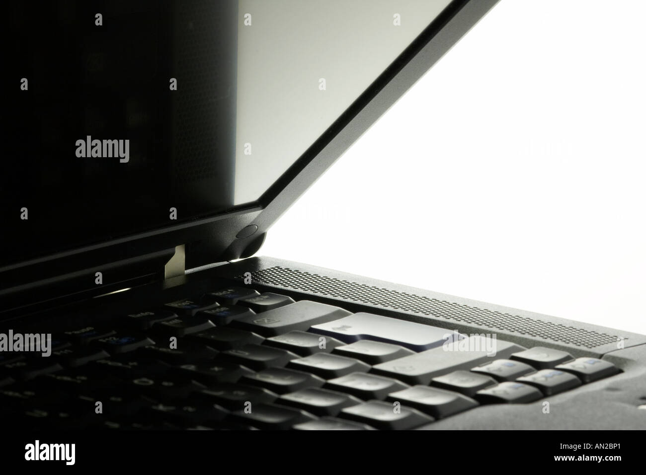 Laptop on white background Stock Photo - Alamy