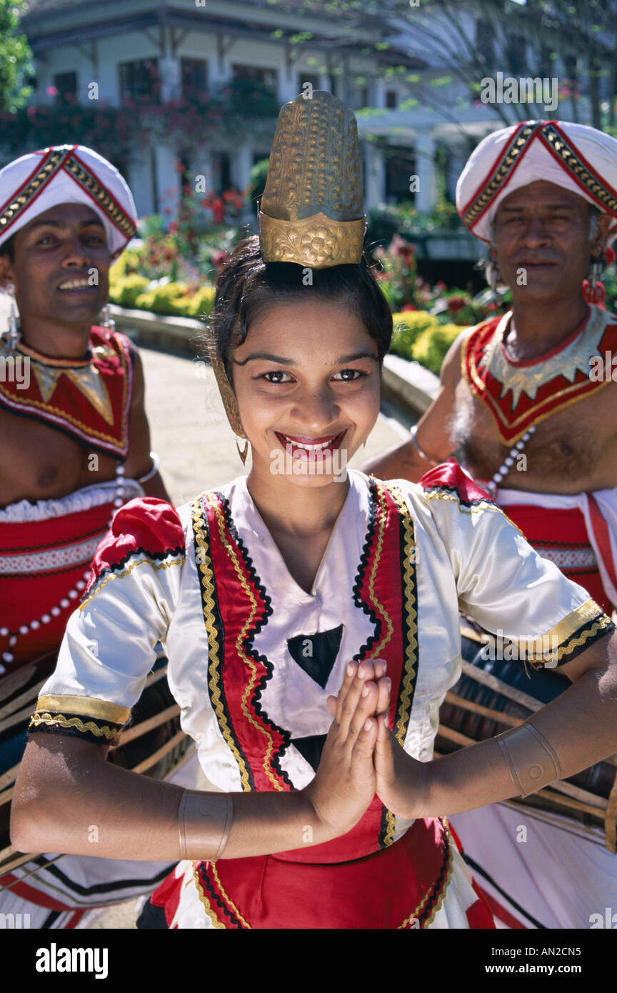 Female Kandy Dancer Dressed in Pooja Costume , Kandy, Sri Lanka Stock ...