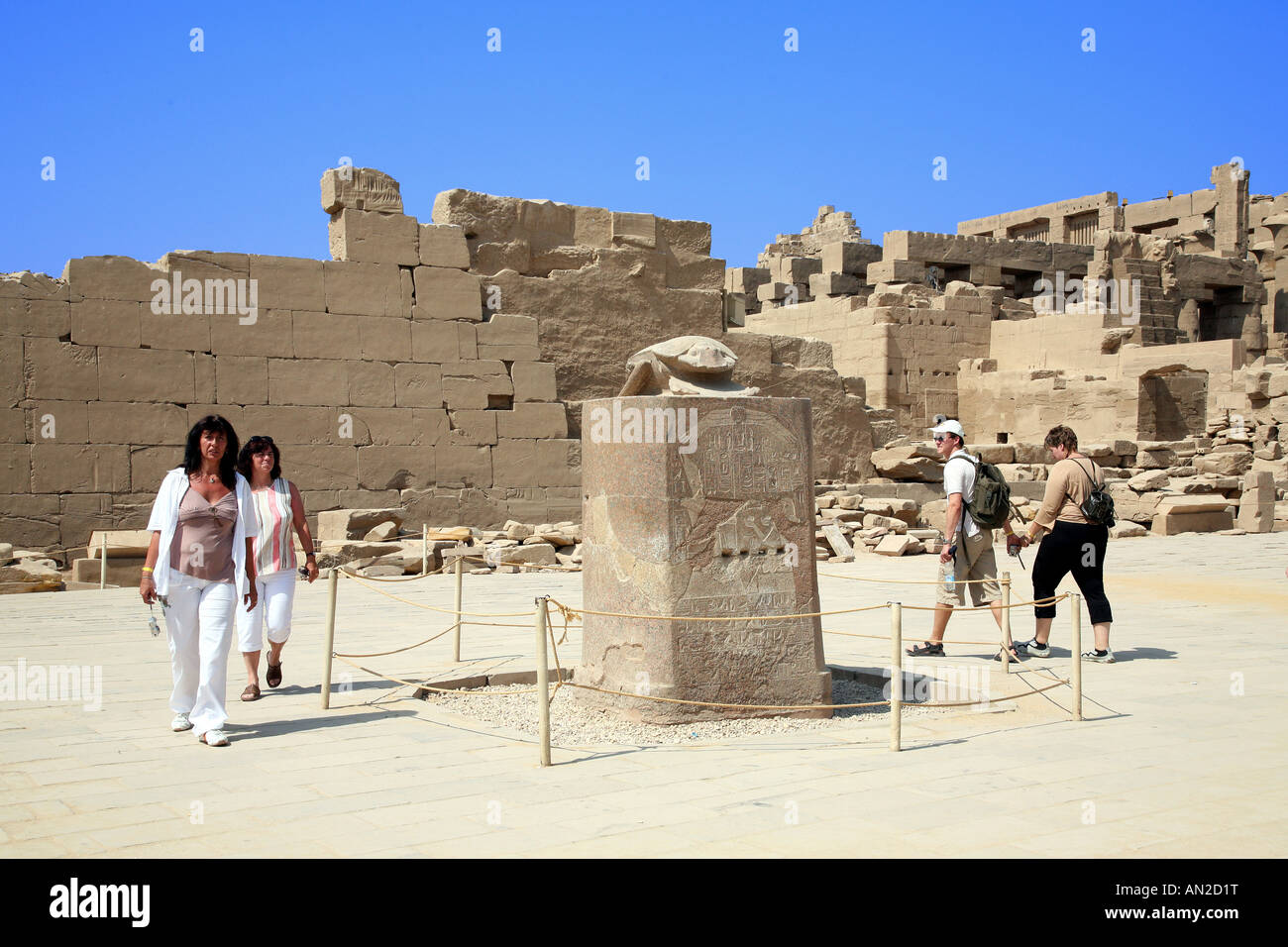 Scarab Statue, Karnak Temple Stock Photo - Alamy