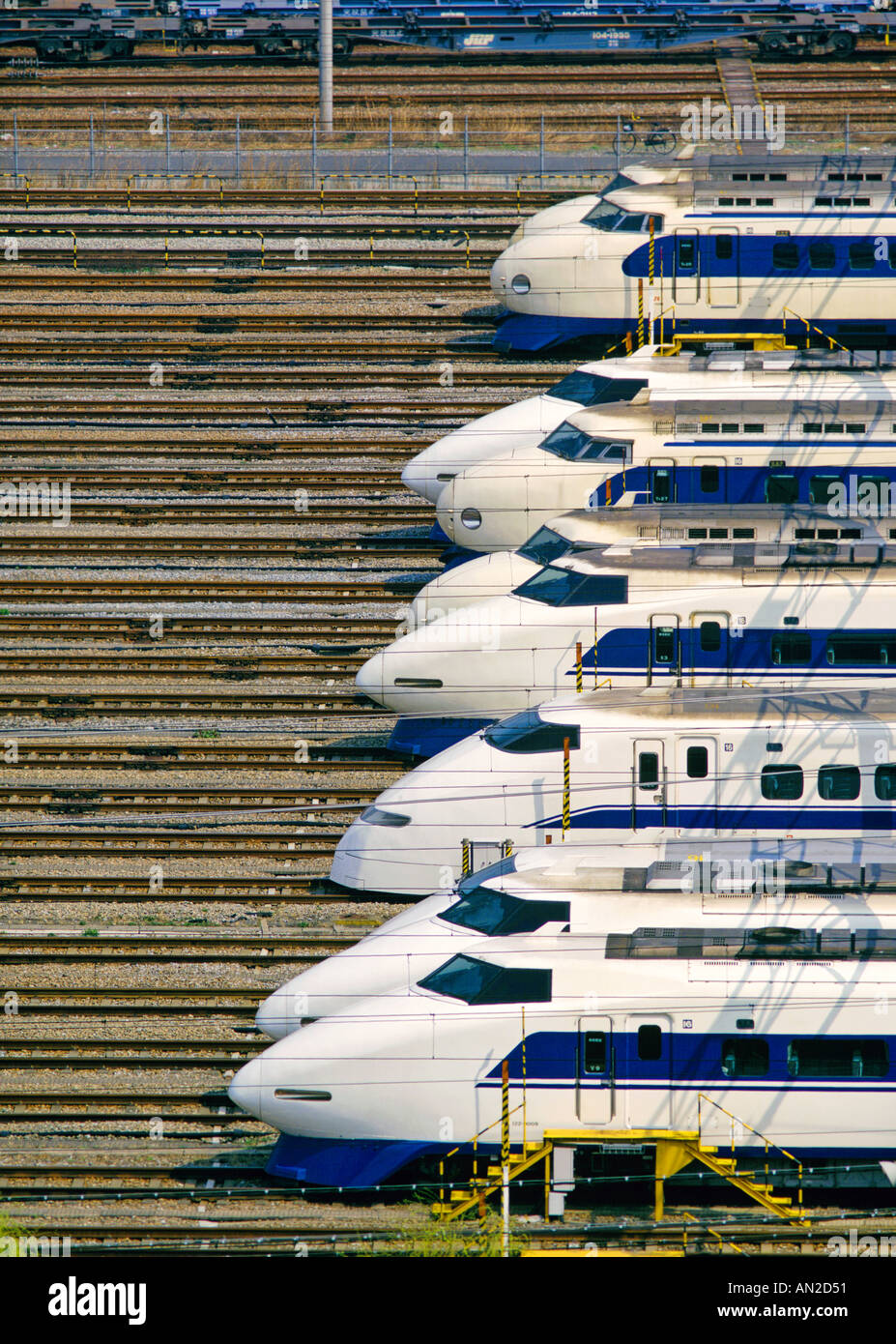 The Shinkansen Bullet train in Tokyo Japan Stock Photo - Alamy