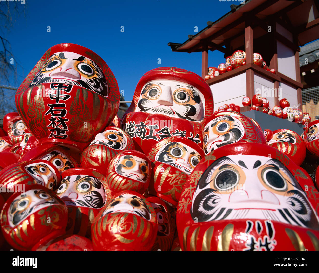 New Year Festival / Daruma Dolls, Tokyo, Honshu, Japan Stock Photo - Alamy